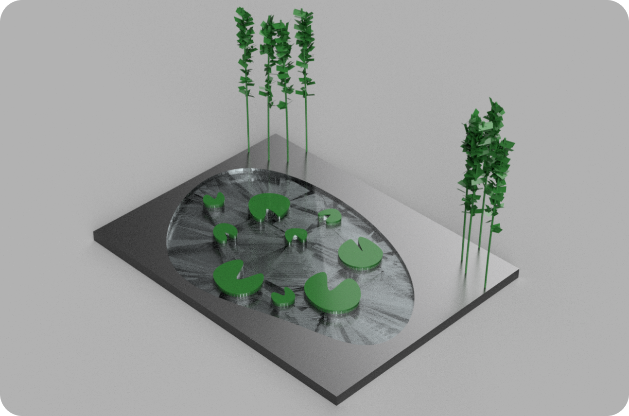 Interactive Musical Lily Pads Project at New Bund 31